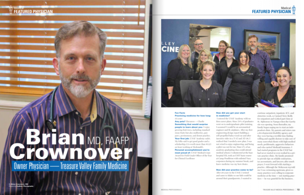 Treasure Valley Family Medicine Featured in Medical Professionals Magazine
